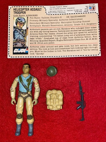 1983 GI JOE AIRBORNE 100% COMPLETE HASBRO DIRECT UNCUT REDBACK FILE ...