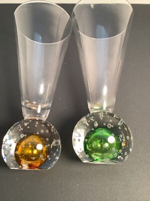 Circleware Fireball 2 Cordial BUBBLE BALL Colored Base Barware 7 ...