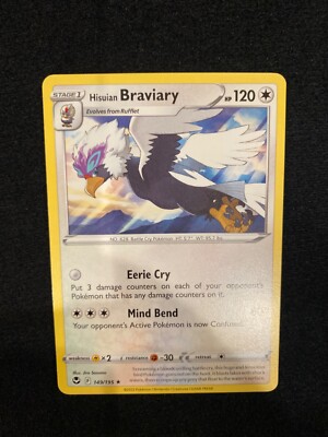 Pokémon TCG Hisuian Braviary Silver Tempest 149/195 Regular Rare | eBay