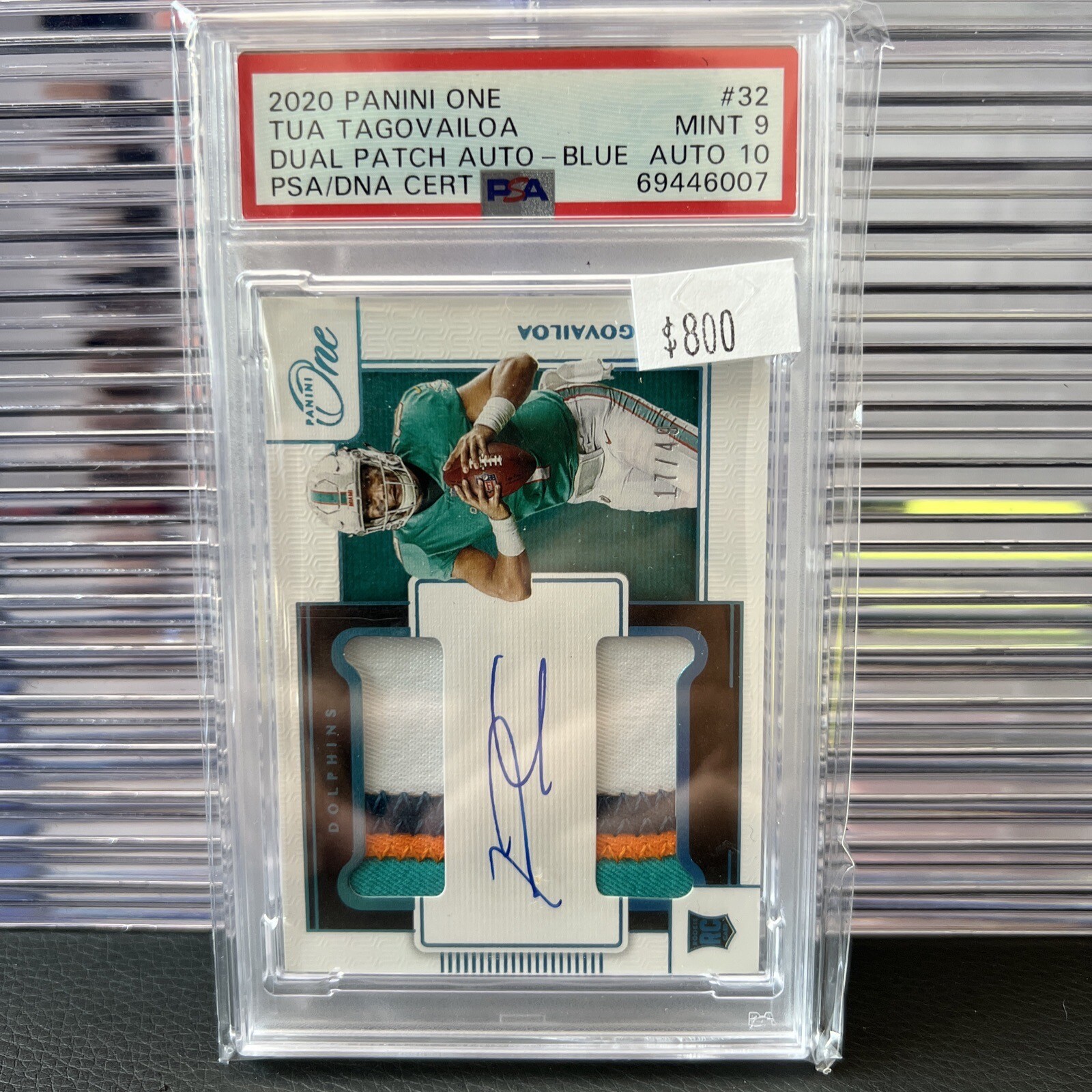 2020+Panini+One+-+Rookie+Dual+Patch+Autographs+Blue+%2332+Tua ...