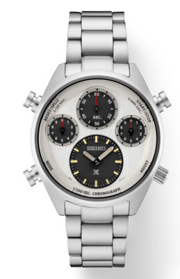 SEIKO Prospex Speedtimer SFJ009 Limited White Black Steel & Leather ...