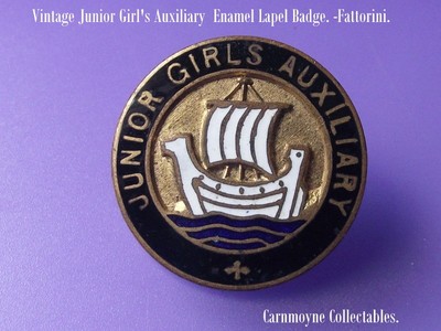 Vintage Junior Girl's Auxiliary Lapel Badge. (Fattorini )AH7925. | eBay UK