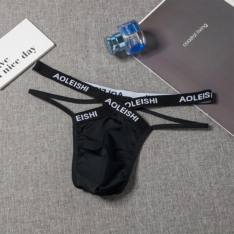 Men's Jock Strap Breathable Underwear Backless Jockstrap Briefs Thong ...