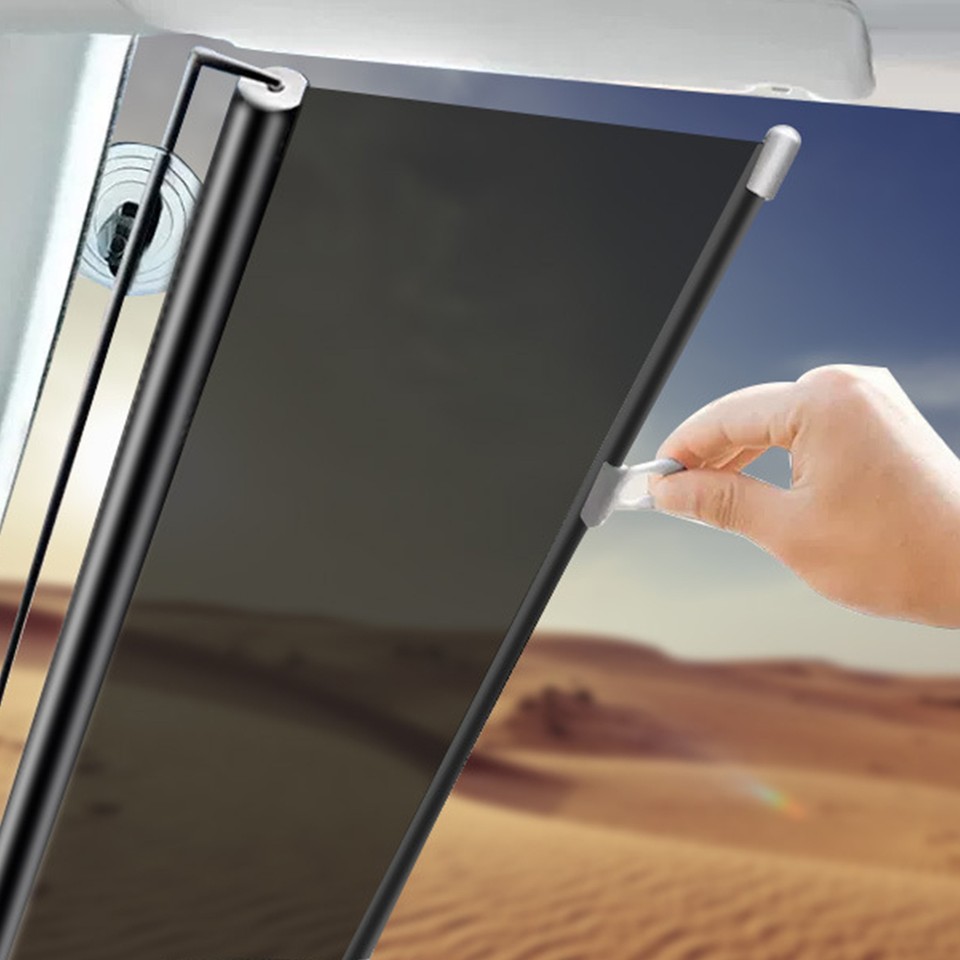 Truck Retractable Front Window Roller Blinds, Car Anti UV Sun Visor ...