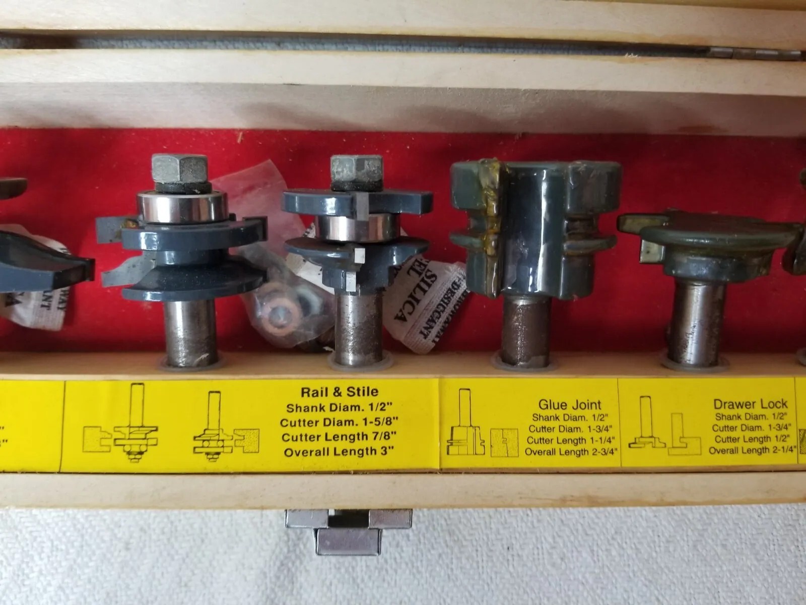 MLCS 8389 Woodworking Pro Cabinetmaker Router Bit Set with Undercutter ...