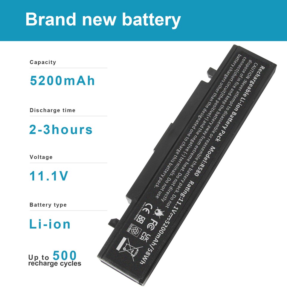 New Laptop Battery For Samsung AA-PB9NC6B AA-PB9NS6B R428 R580 R780 ...