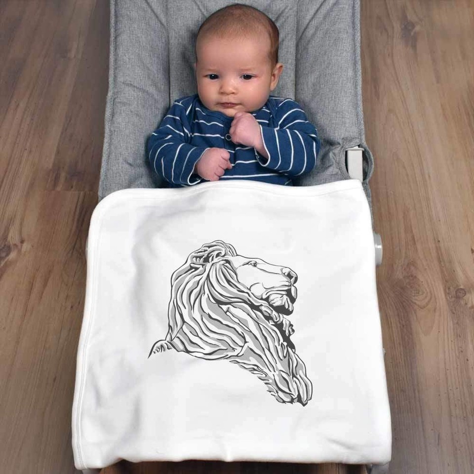 'Proud Lion' Cotton Baby Blanket / Shawl (BY00033416) | eBay