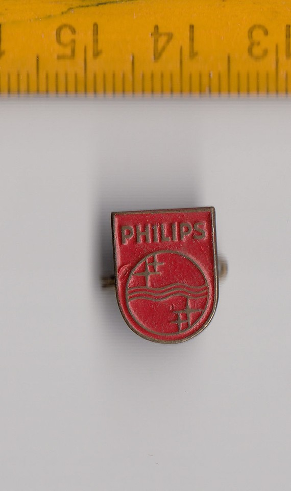 Vintage PHILIPS RADIO TELEVISION LOGO stick pin badge brooch 1960s ...