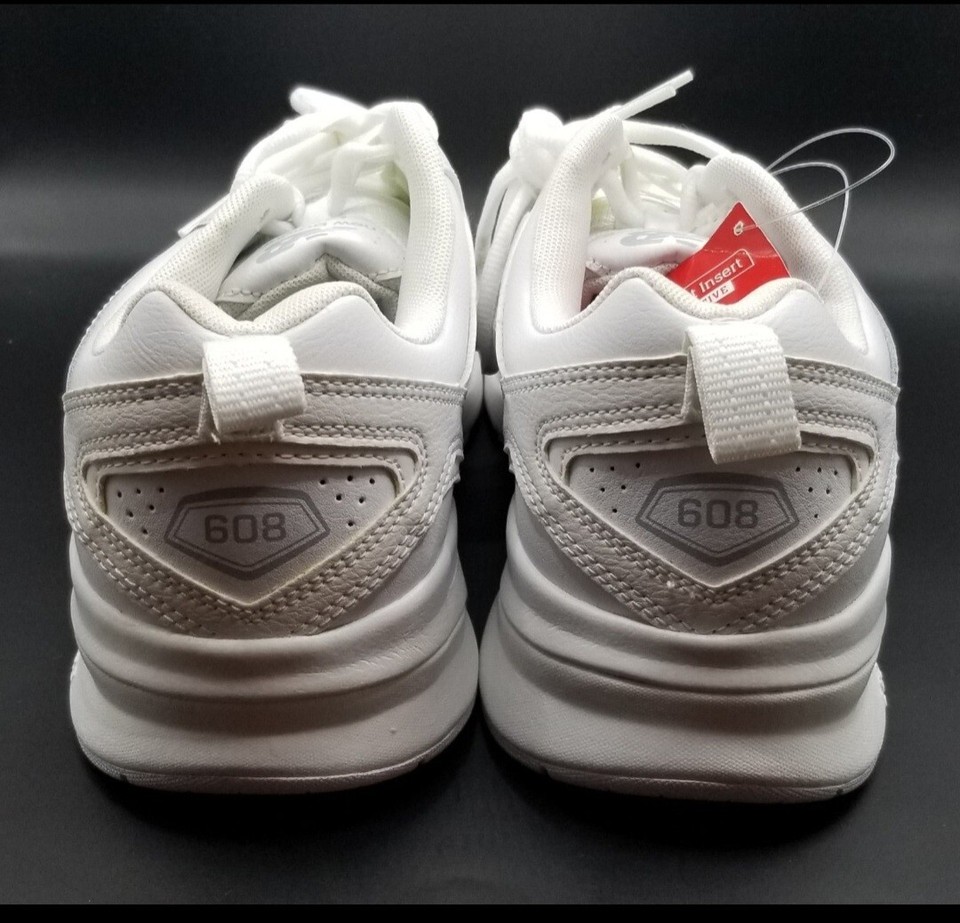 New Balance 608 Training Shoes Mens 8 Wide White Lace Up Athletic ...