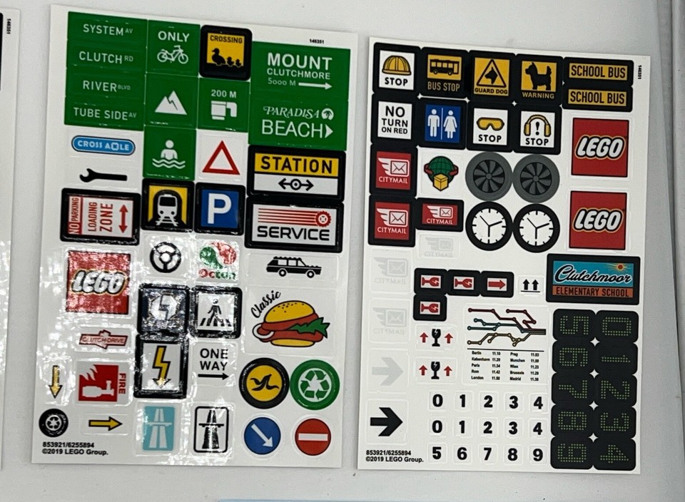 LEGO Xtra City Town 853921 Brick Stickers Set - Extra Custom MOC Sheet ...