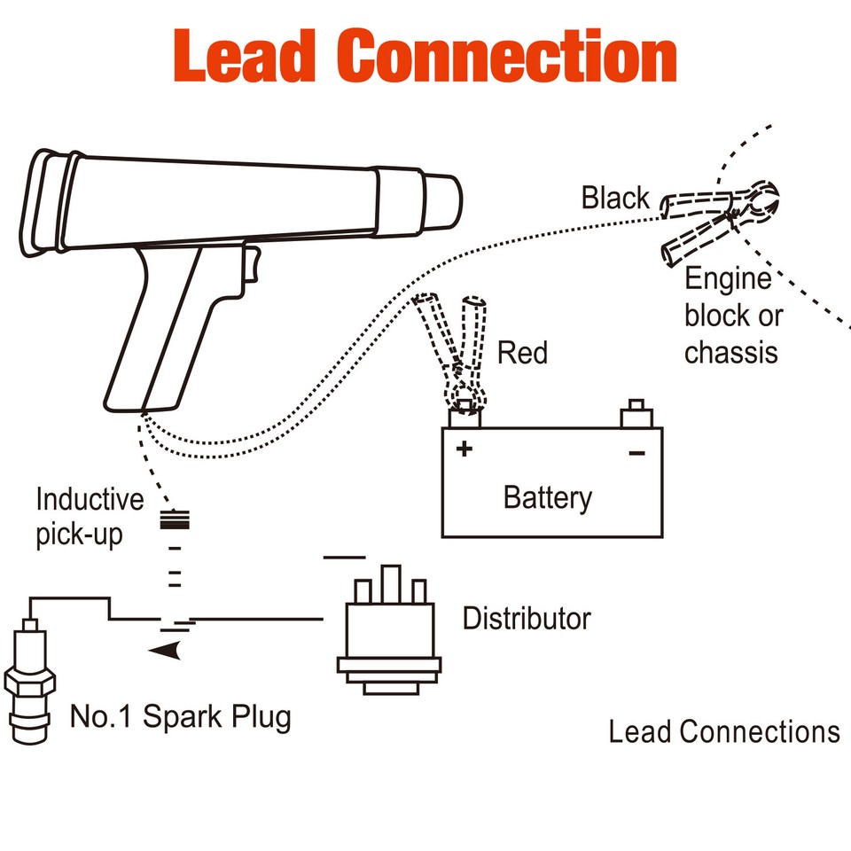 Digital Timing Light Automotive Gun Inductive Ignition Stroke Petrol ...