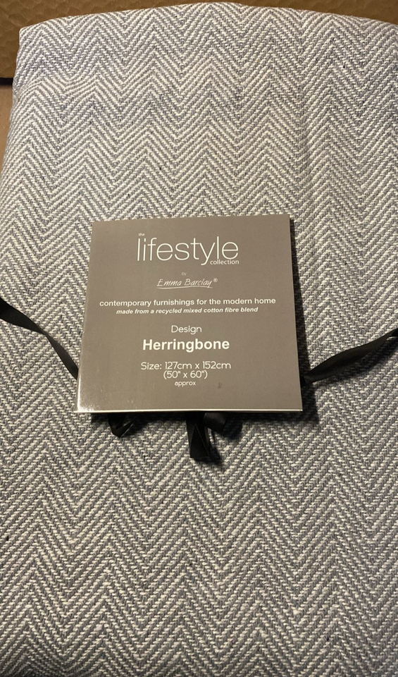 Emma Barclay Throw Over Blanket Natural Cotton For Chair Sofa Bed ...