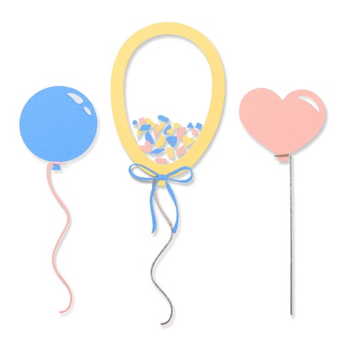 New, Retired Sizzix Thinlits Balloon 8pc #664371 Retail $14.99 by ...