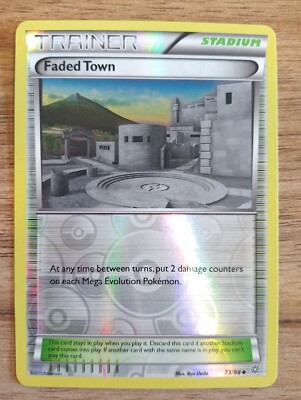 Pokemon Card TCG - Faded Town - 73/98 - Reverse Holo - XY Ancient ...