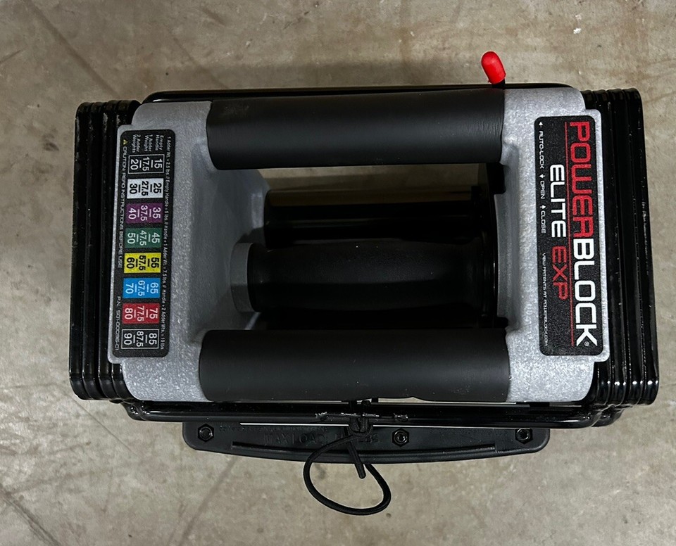 Powerblock Elite EXP Adjustable Dumbbell Set 5-90Lbs Black **read ...