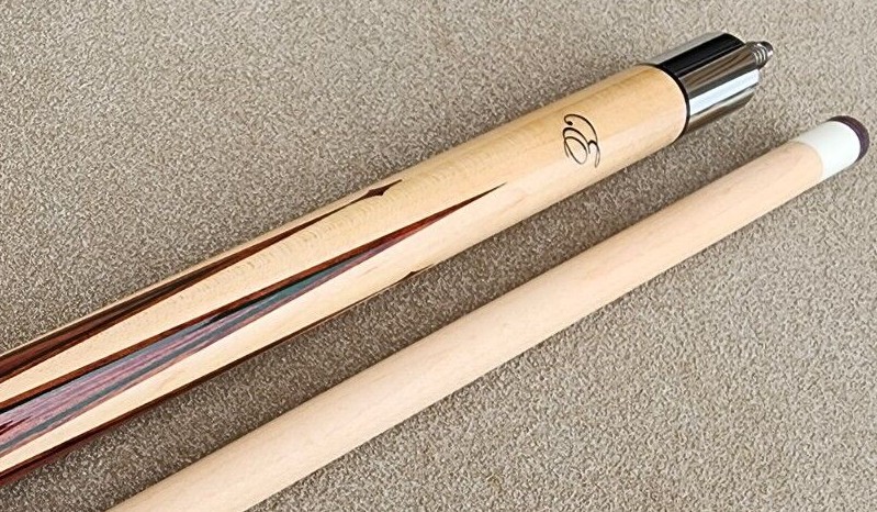 Elite Pool Cue ESP01, Traditional 6-Pointer White & Green speck Irish ...