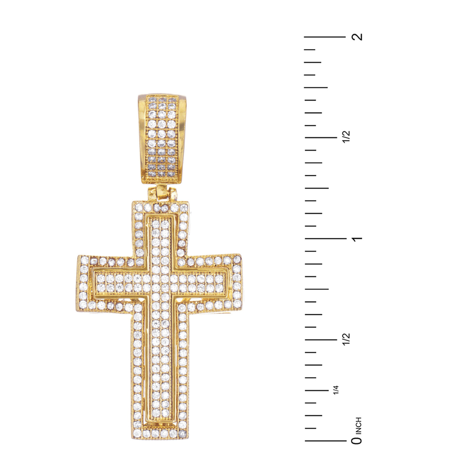 24 INCH CUBAN CHAIN NECKLACE AND RAPPER CROSS PENDANT BCC 11447 G | eBay