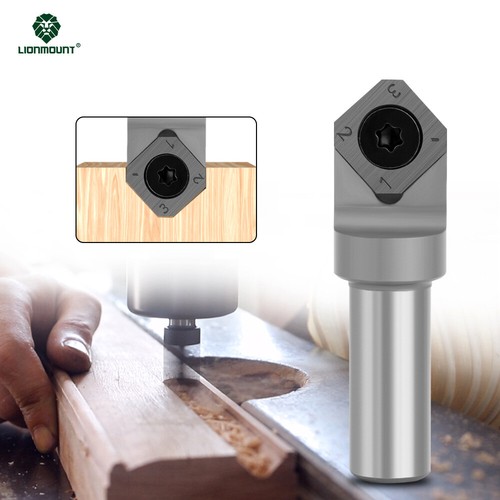 12mm Shank V Groove Router Bit Flat Bottom CNC Carbide Index Inserts 90 ...