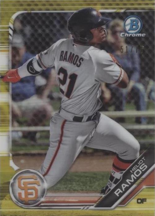 2019 Bowman - Chrome Prospects Heliot Ramos #BCP-83 Yellow Refractor ...