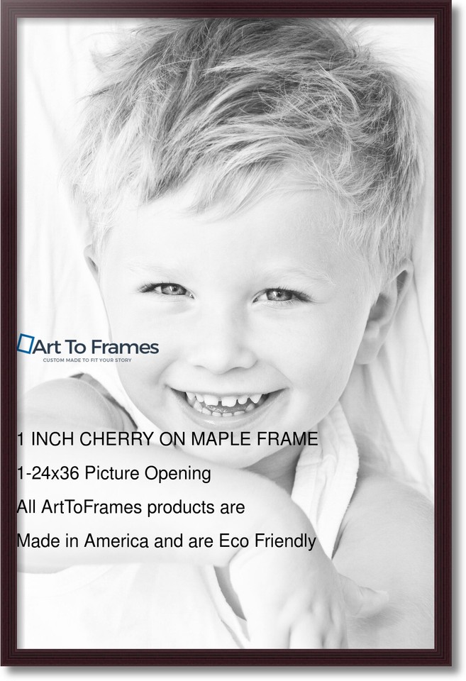 ArtToFrames Custom Picture Poster Frame Red Cherry on Maple 1" Wide ...