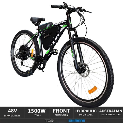 TDR 26" INCH ELECTRIC MOUNTAIN BIKE EBIKE 1500W MOTOR 48V 20A BATTERY E ...