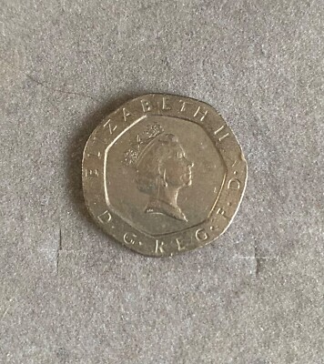 Rare (1990) 20 pence coin queen Elizabeth II silver excellent condition ...
