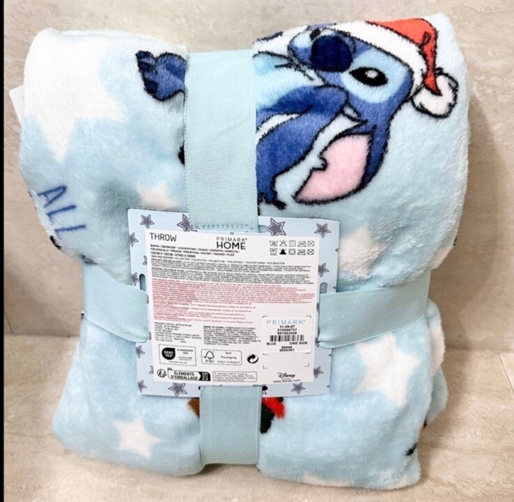 Disney Lilo & Stitch Plush Christmas Throw Blanket *Primark*-NEW | eBay