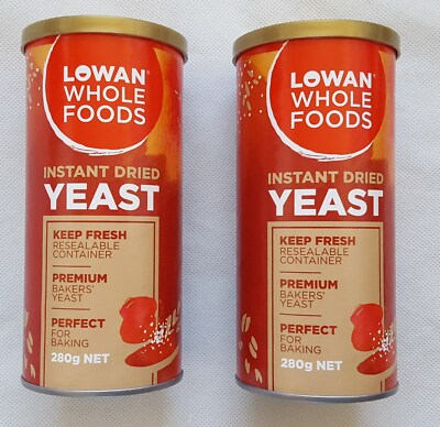 2 x Lowan Instant Dried Yeast - Bakers Yeast for Baking Bread 280gram ...
