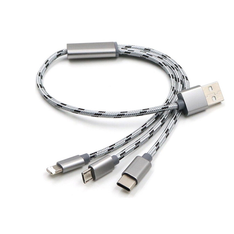 3 in 1 Fast USB Charging Cable Universal Multi Function Cell Phone ...