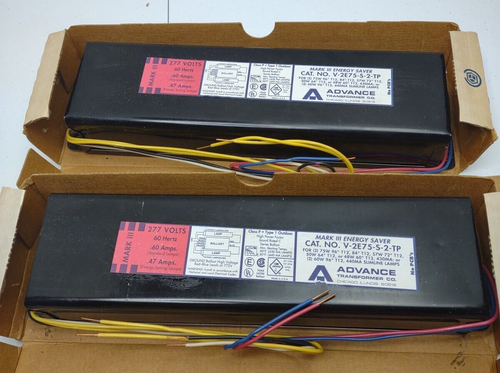 2 - ADVANCE Ballast Mark III V-2E75-S-2-TP 277V 2 60W-T12 96 72 Energy ...