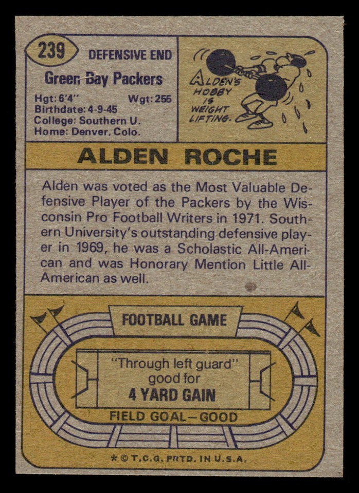 1974 Topps #239 Alden Roche | eBay