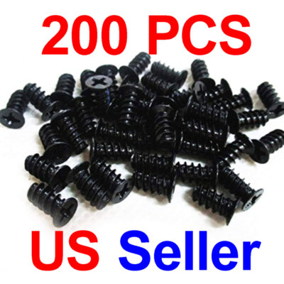 200 PCS Black Fan Screws for PC Case Fan Mounting or Fan Grill Guard ...