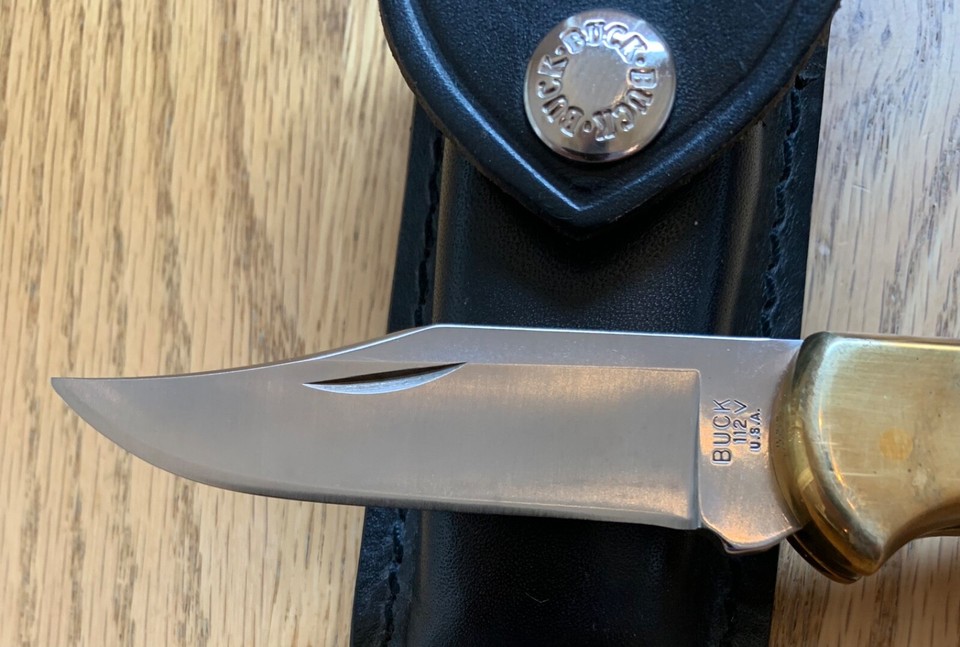 VINTAGE BUCK 112 RANGER LOGO KNIFE NEVER USED N17 | eBay