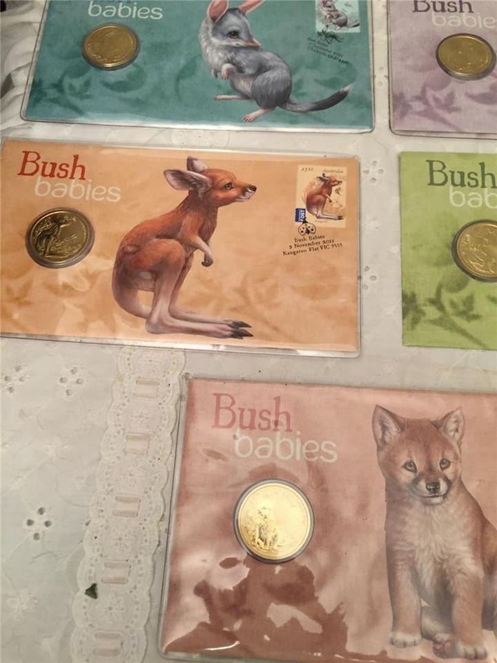Complete 2011 Australian BUSH BABIES PNC Coin & Stamp Cover Set ...