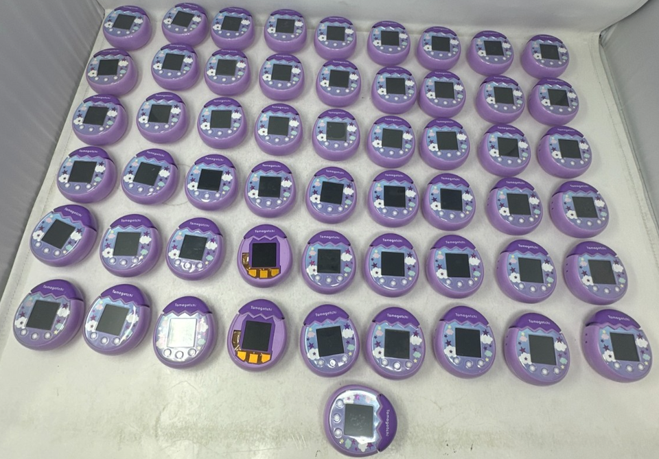 Lot of 106 Tamagotchi Handheld Devices Pink Purple Blue Green Defective ...
