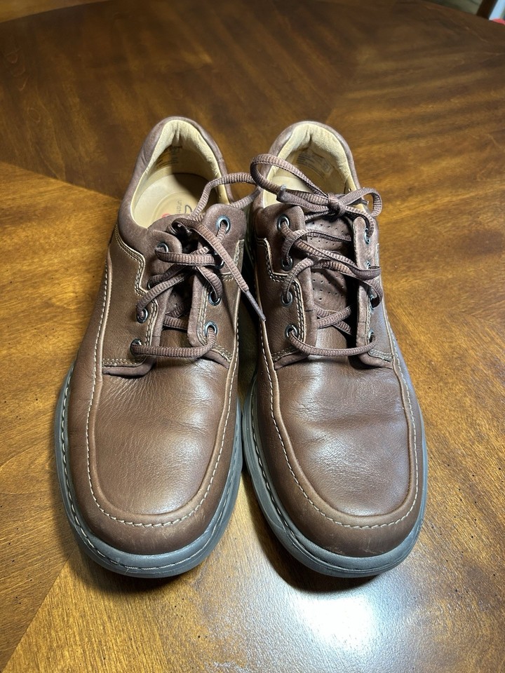 Clarks Unstructured Men's Brown Leather Lace Up Oxford Casual Shoes 10 ...