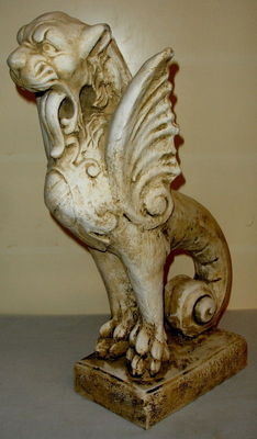 24" Royal Griffin Gargoyle Gryphon Mythical Lion Antique Statue ...
