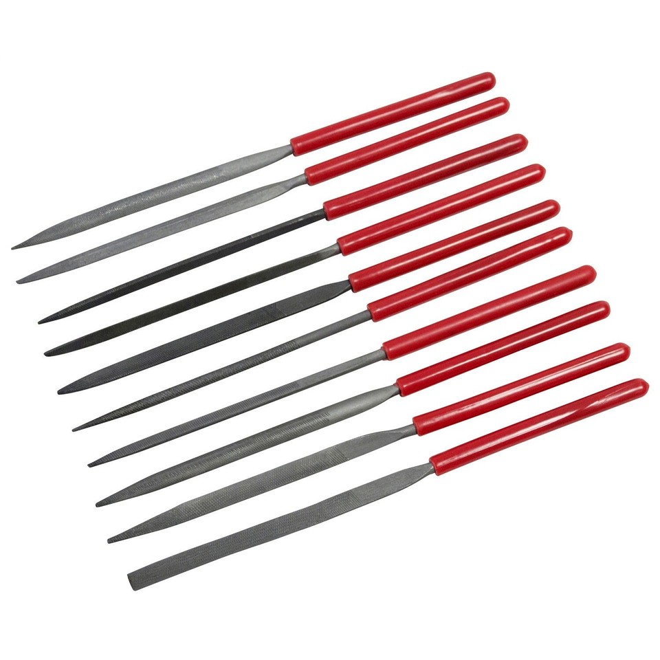 10PC MINI NEEDLE FILE SET PRECISION MICRO FILES CRAFT METAL WORK TOOLS ...