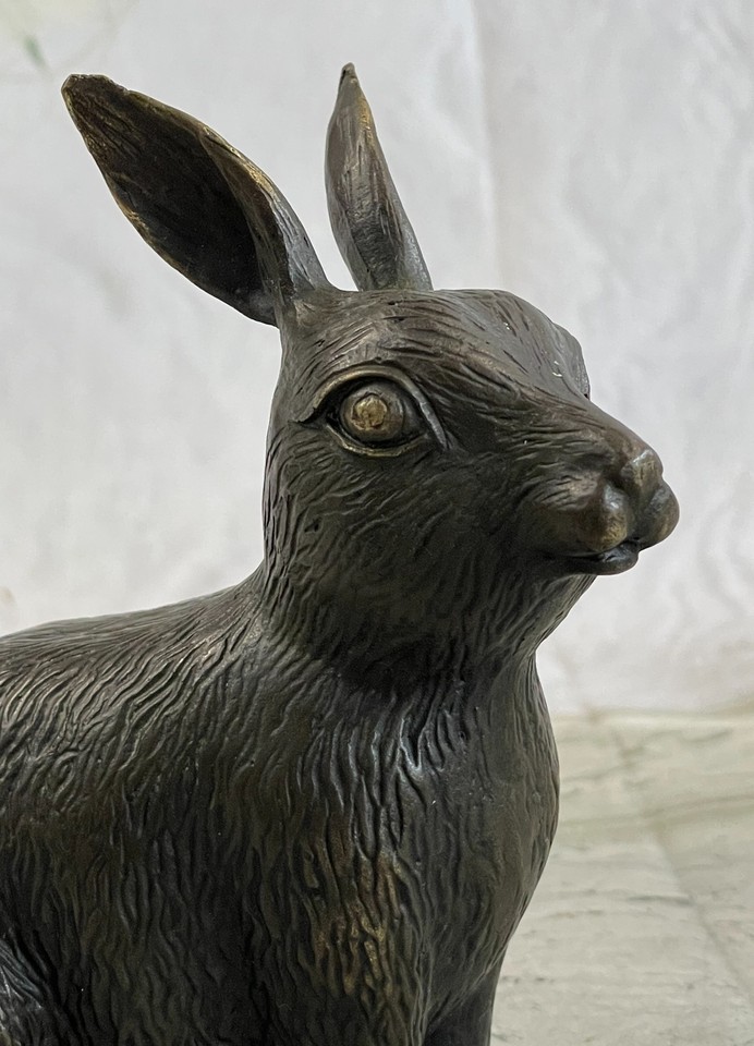 Amazing Bronze Copper Rabbit Hare Bunny Highly Detailed Sculpture Hot ...