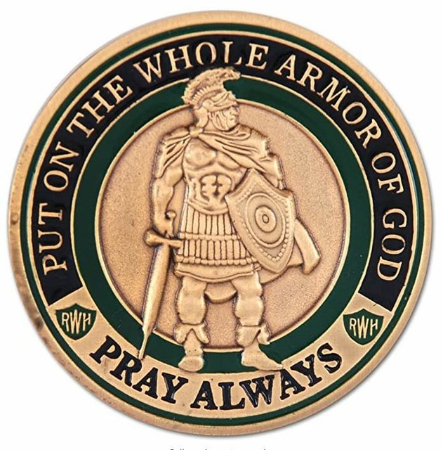 Armor of God Pray Always Color Round Coin Ephesians 6:11-18 Challenge ...