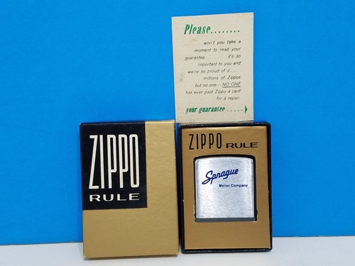 VINTAGE ZIPPO RULE SPRAGUE METER COMPANY TAPE MEASURE W/BOX EXCELLENT ...