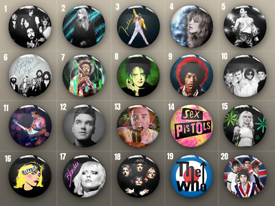 Music Band Pin Badge Buttons | Rock Indie Grunge Punk Music | Band ...