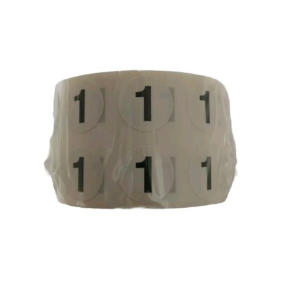 Number 1 Round Stickers 12.7 mm 0.5 Inch Round 1000 Stickers Count ...