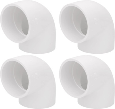 4Pack 2" 90 Degree Elbow PVC Pipe Fittings 2 Way Right Angle PVC Pipe ...