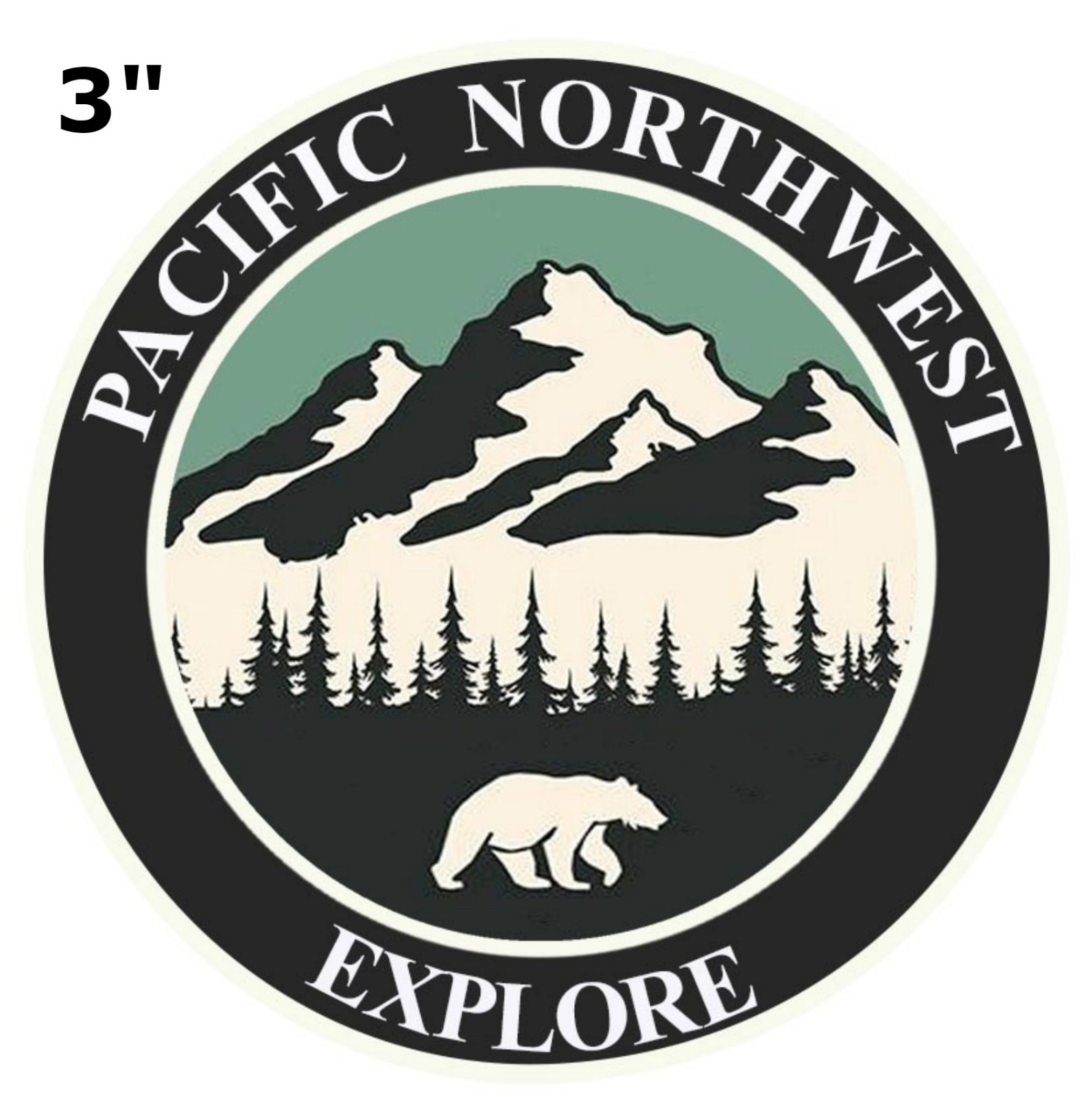 PACIFIC NORTHWEST Patch Embroidered Iron-On Applique Nature Badge ...