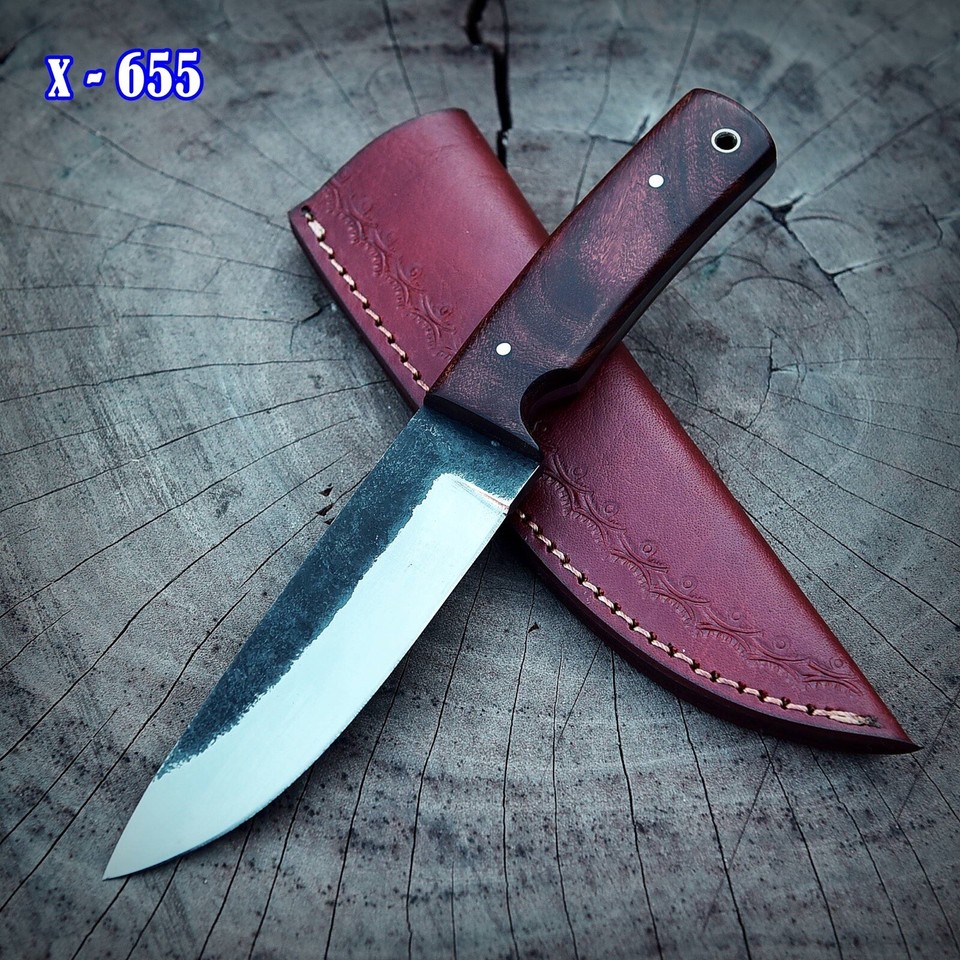 M48 handmade Forged D2 tool steel fixed blade Hunter Skinner knife ...