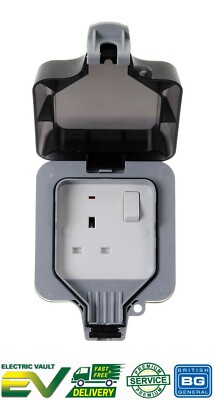 BG Nexus WP21 IP66 1Gang Weatherproof Single Outdoor Switched Socket ...