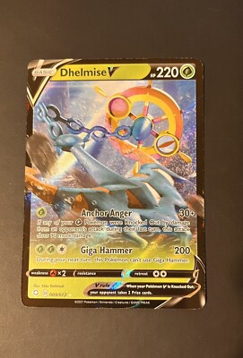 Pokémon TCG Dhelmise V 009/072 Shining Fates Holo Ultra Rare | eBay