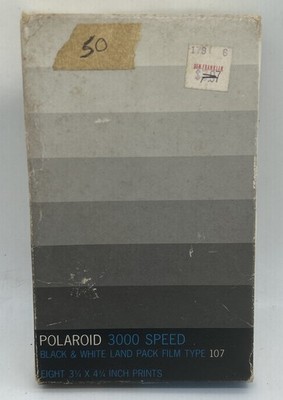 Vintage Polaroid 3000 Speed Black & White Film Type 107 EXP 1979 Sealed ...