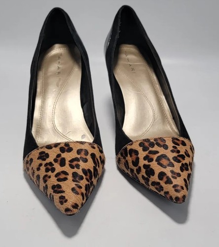 TAHARI Raylyn II Shoes Adult Size 8M Black W/ Cheetah Toes Women's | eBay